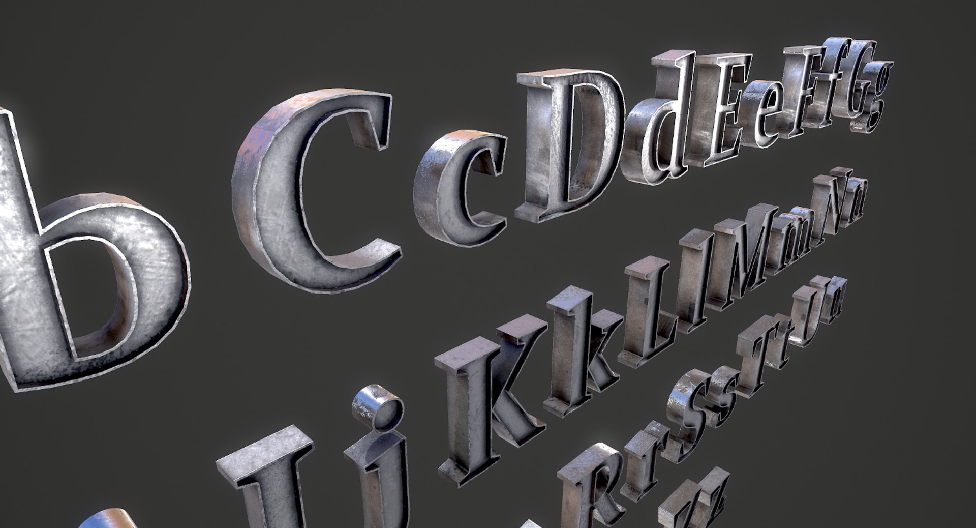 3D Model English Letters - TurboSquid 1501733