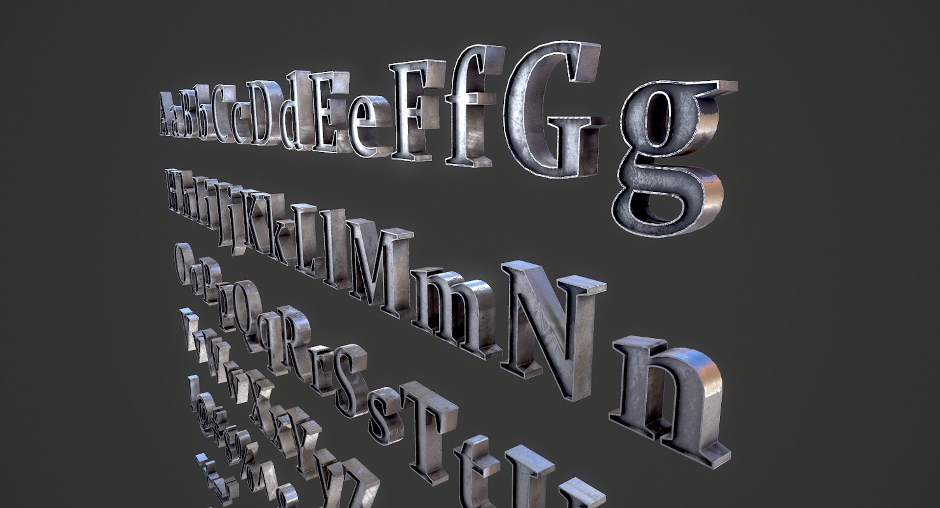 3D Model English Letters - TurboSquid 1501733
