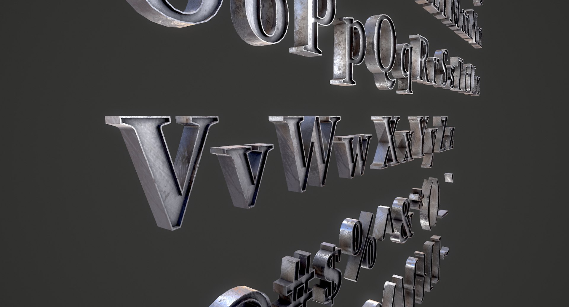 3D Model English Letters - TurboSquid 1501733
