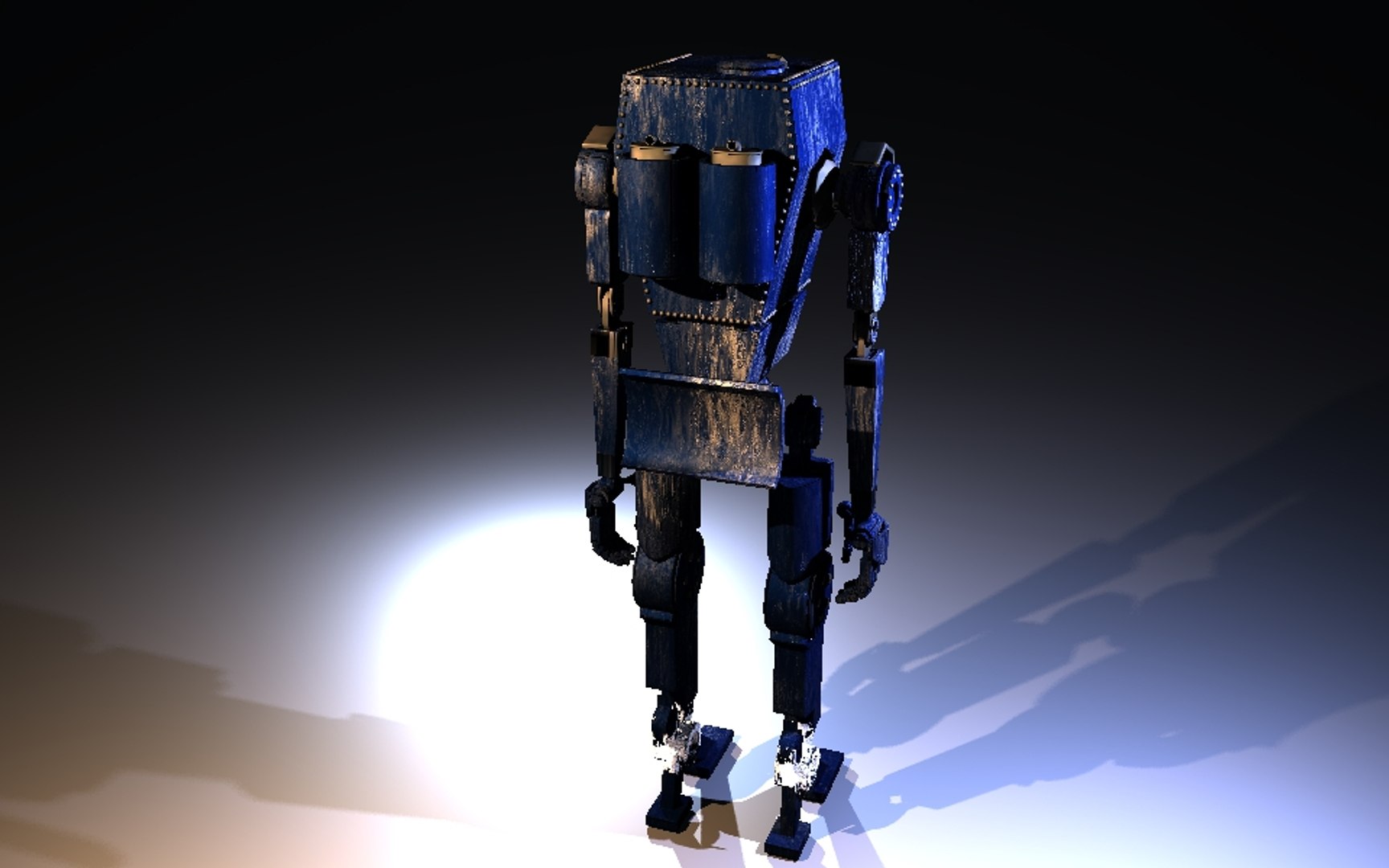 Old Robotic Tank 3d Lwo