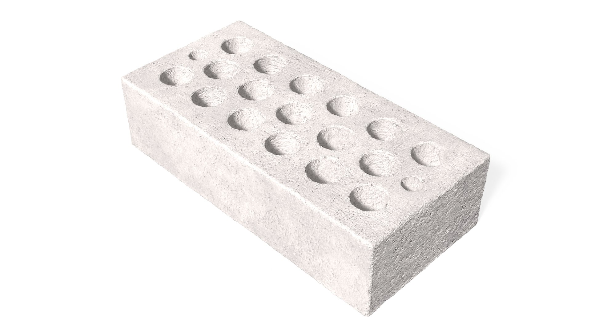 Perforated Sand Lime Brick White Model - TurboSquid 2146511
