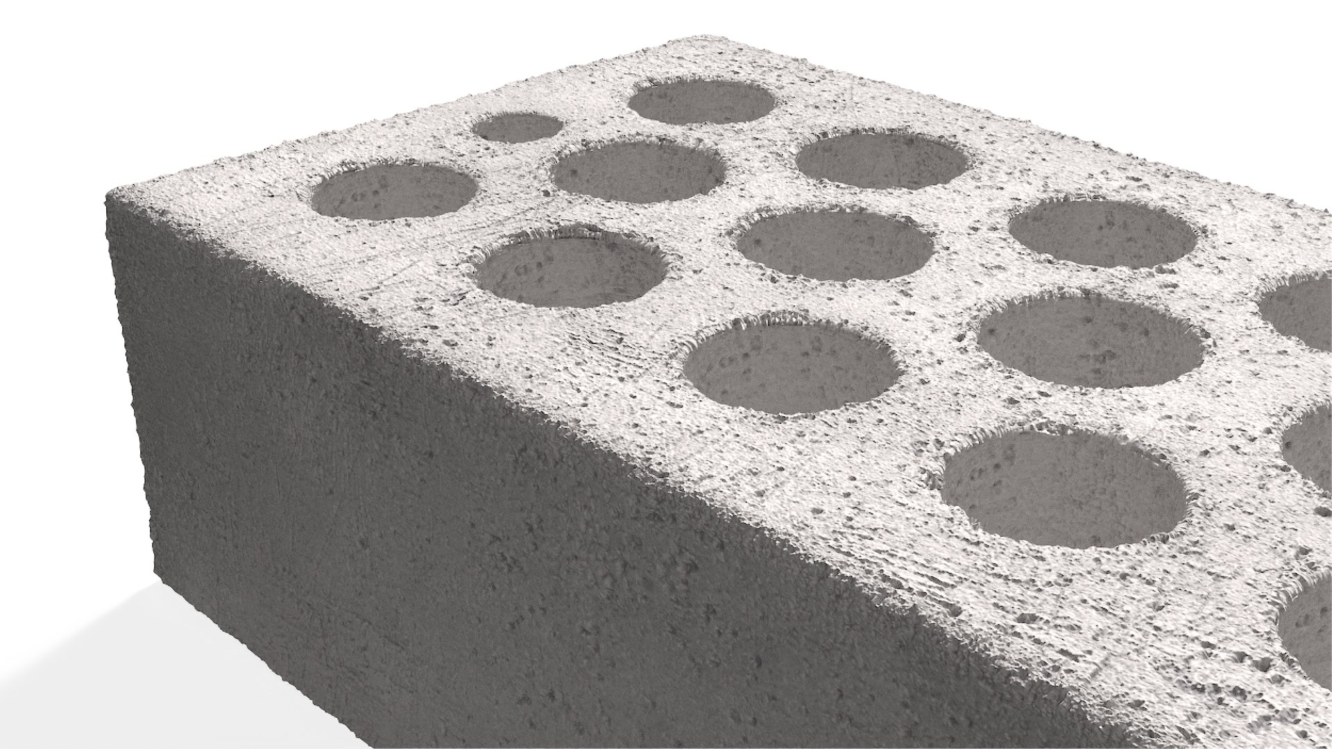 Perforated Sand Lime Brick White Model - TurboSquid 2146511