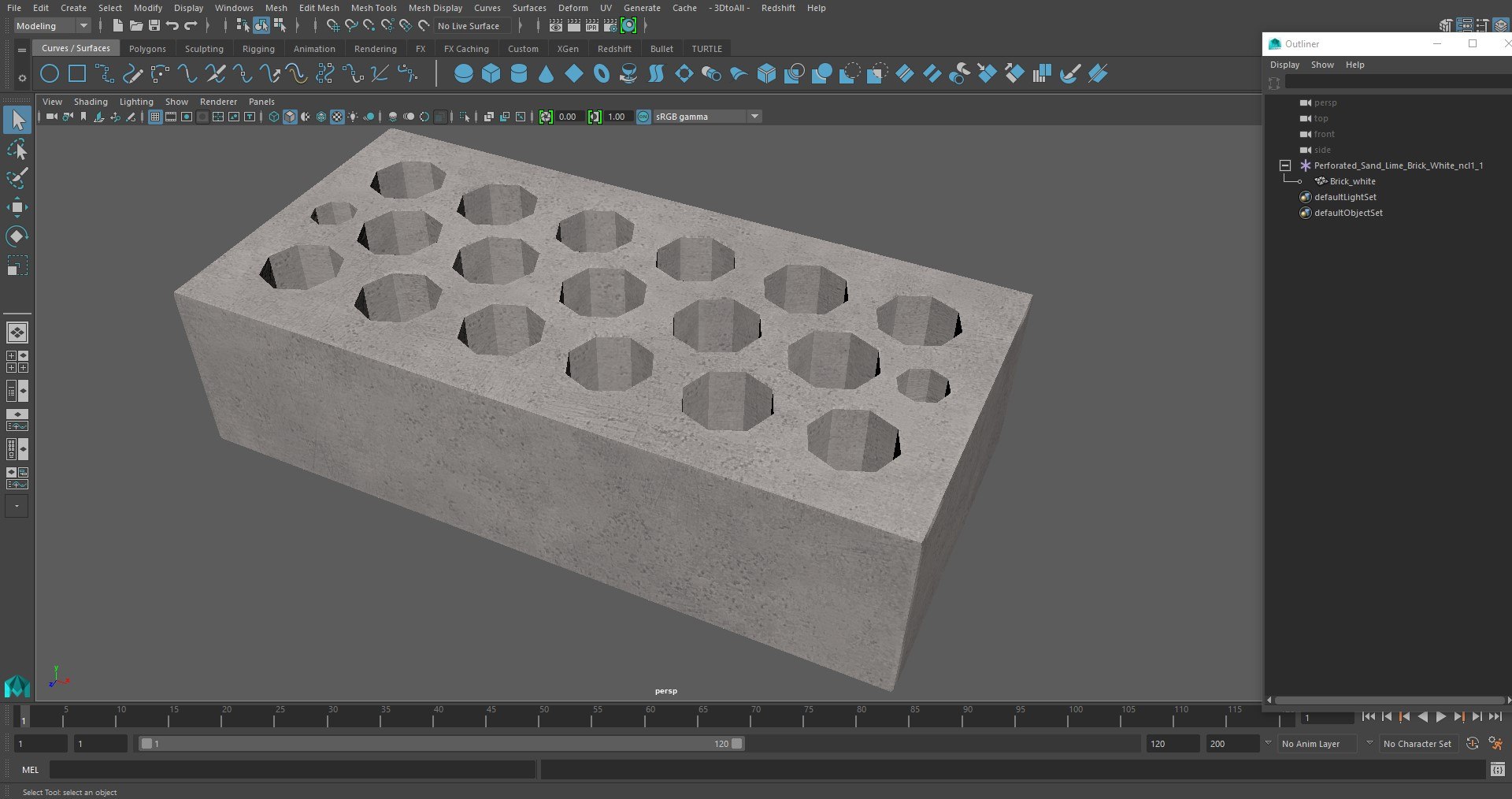 Perforated Sand Lime Brick White Model - TurboSquid 2146511