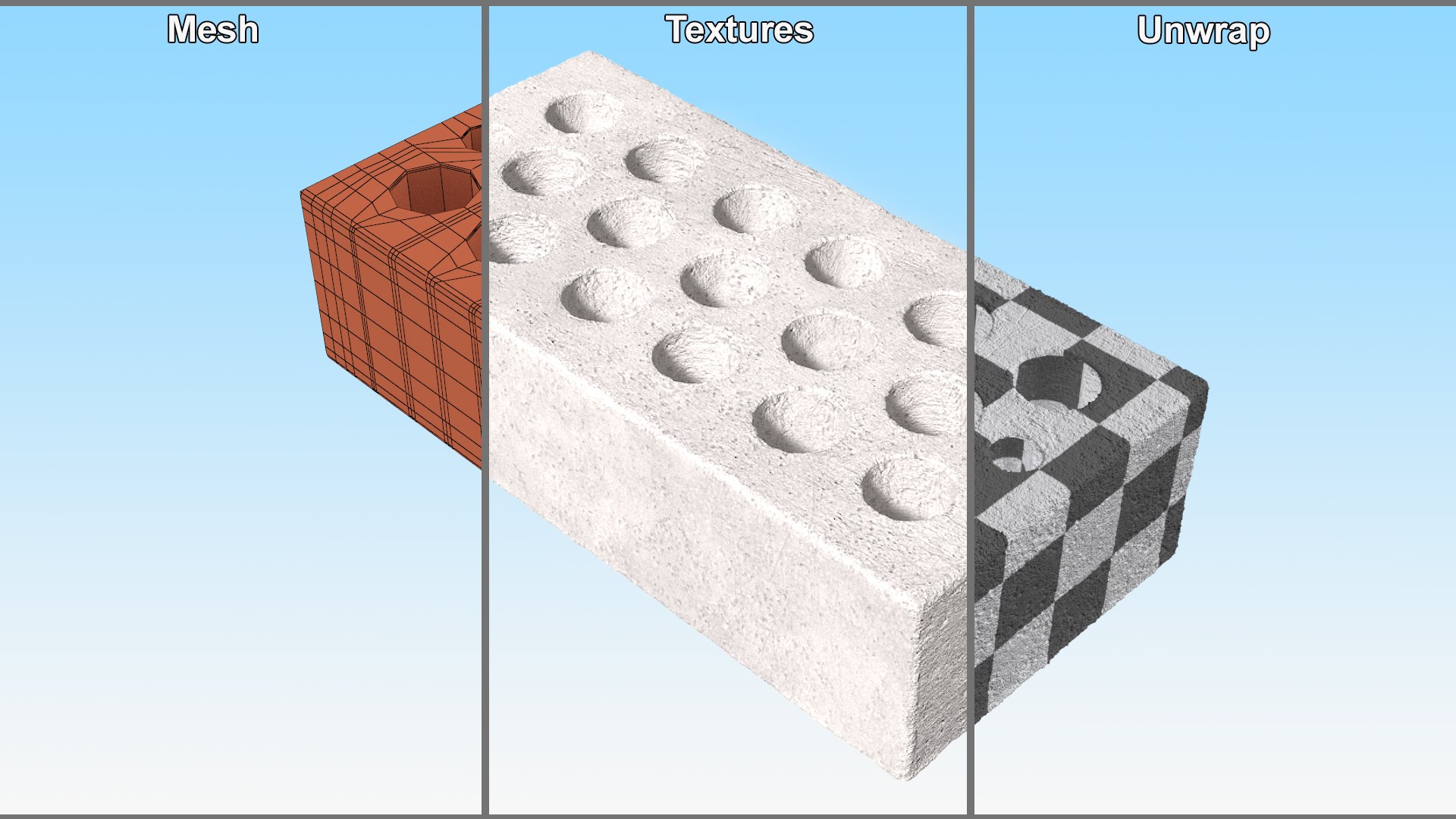 Perforated Sand Lime Brick White Model - TurboSquid 2146511