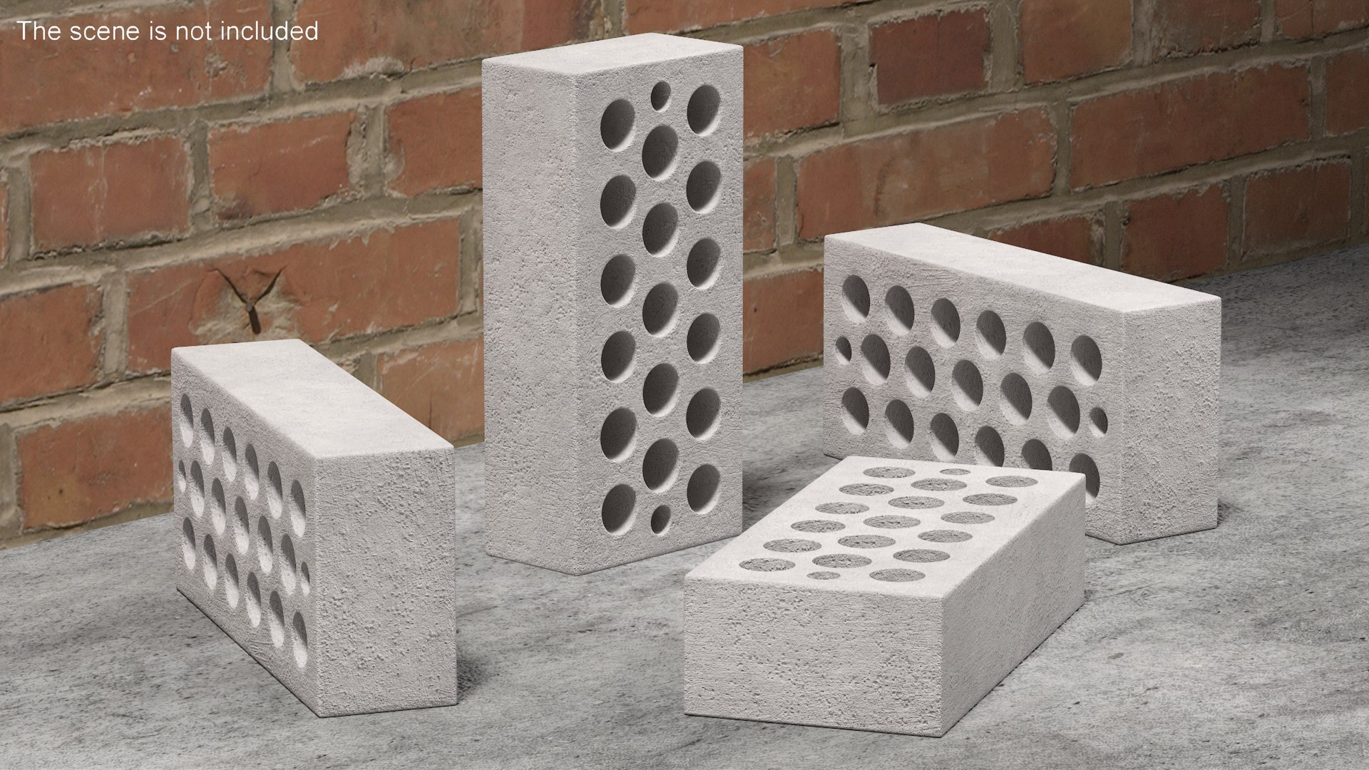 Perforated Sand Lime Brick White Model - TurboSquid 2146511