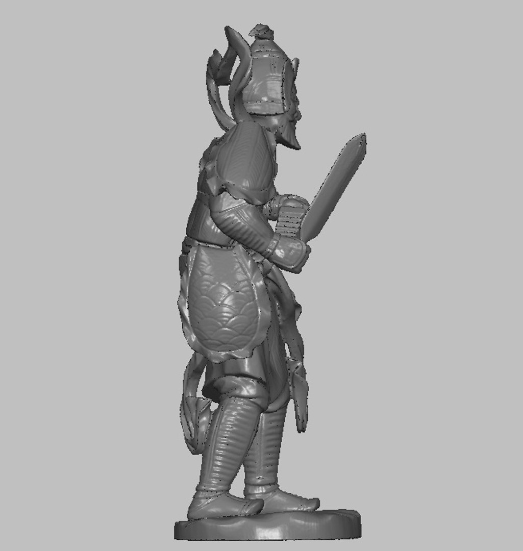 Japanese Samurai Figurine 3D Model - TurboSquid 1391373