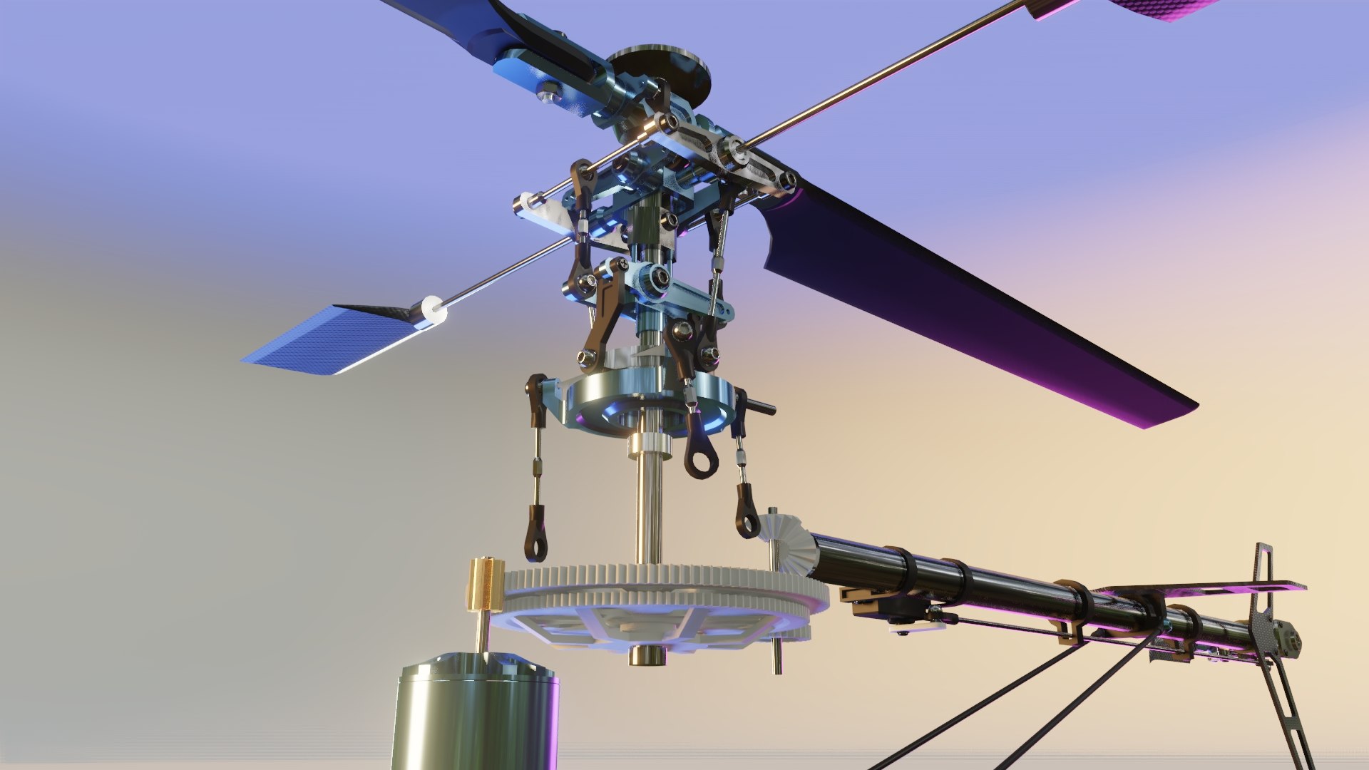 3D Helicopter Blender Rudder - TurboSquid 1504657