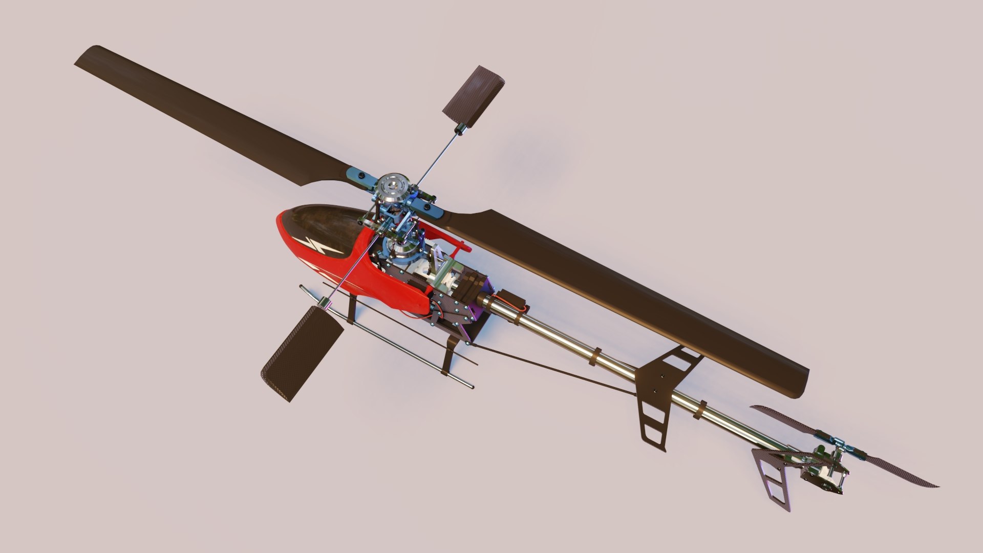 3D Helicopter Blender Rudder - TurboSquid 1504657