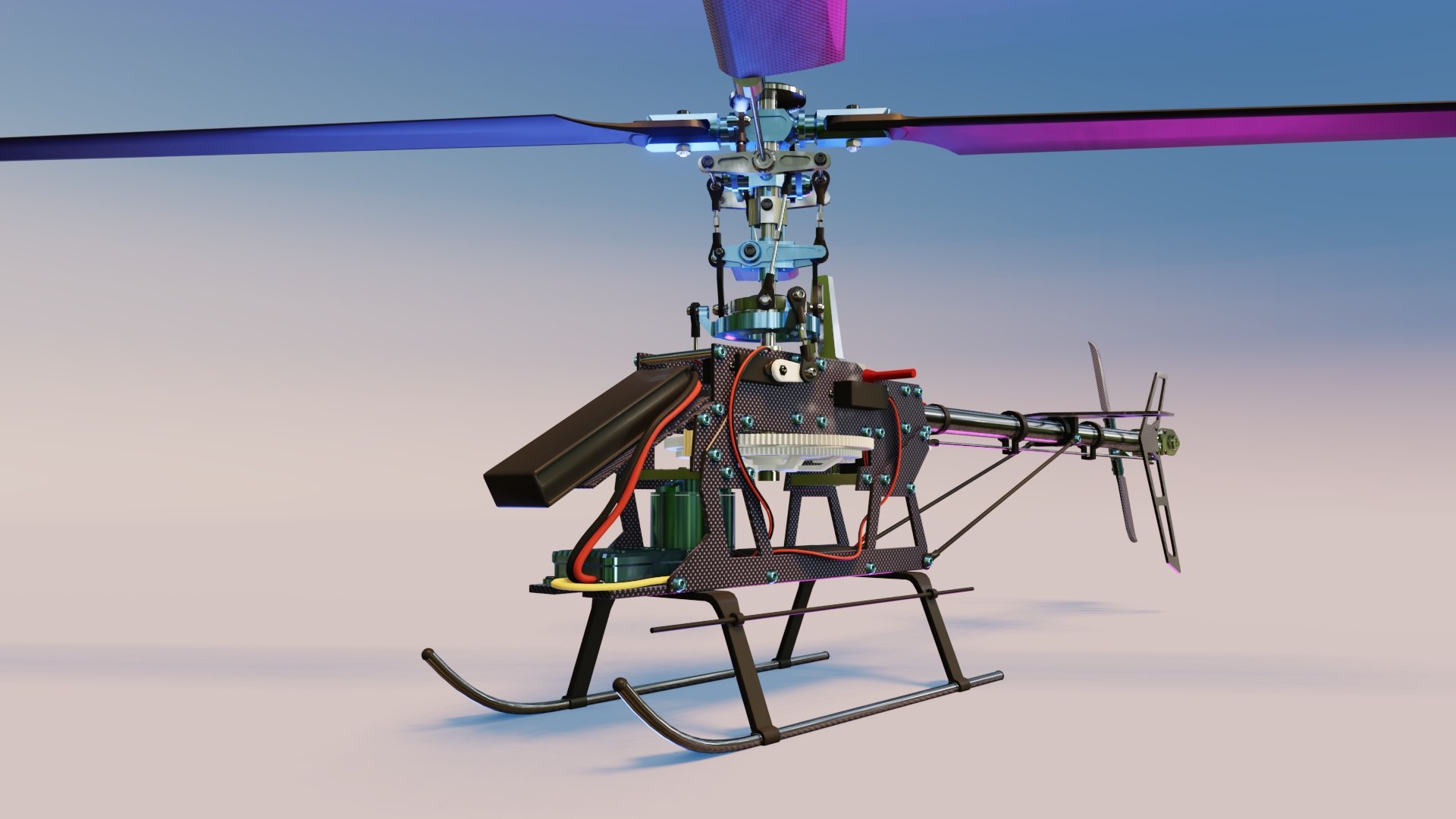 3D Helicopter Blender Rudder - TurboSquid 1504657
