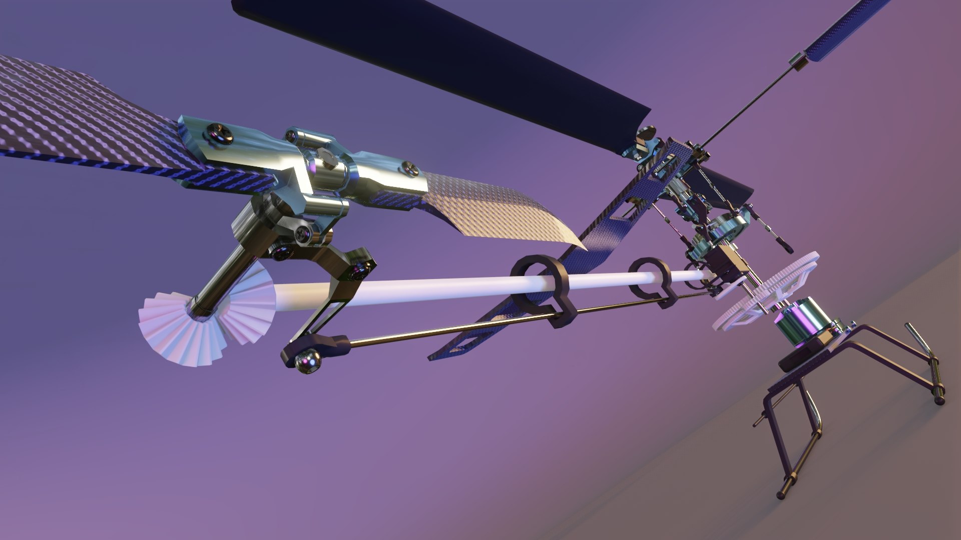 3D Helicopter Blender Rudder - TurboSquid 1504657