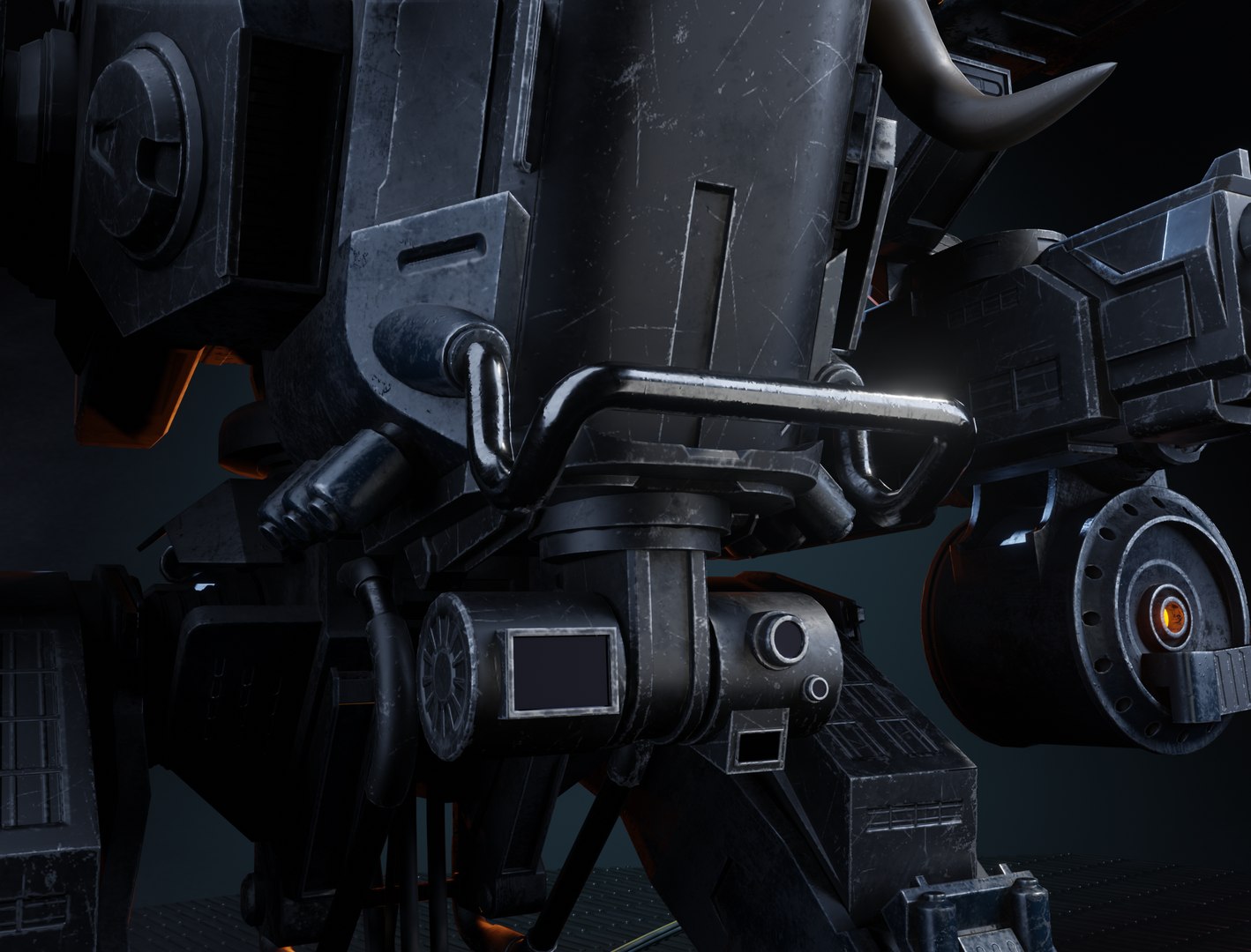 Low-polygon 3D Model Of A Robot With 4K Textures Low-poly 3D Model ...