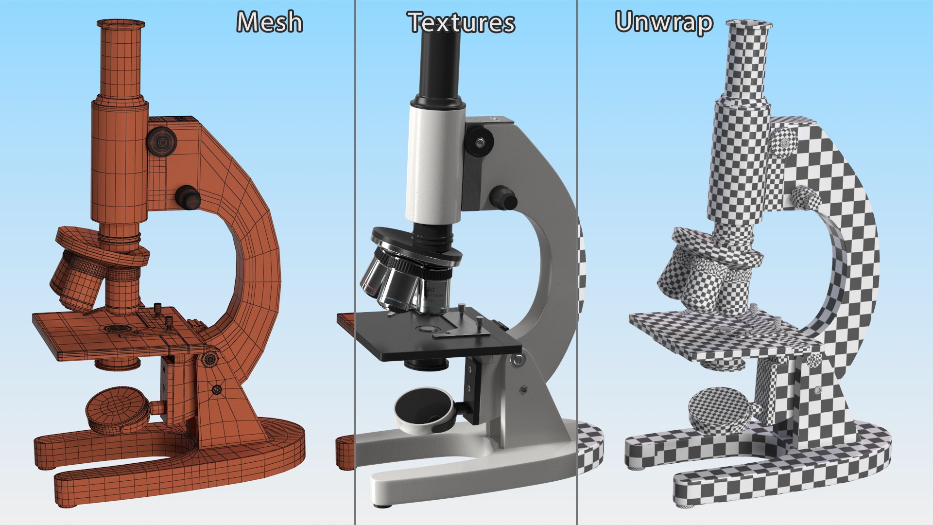 Student Medical Microscope 3D Model - TurboSquid 2139743