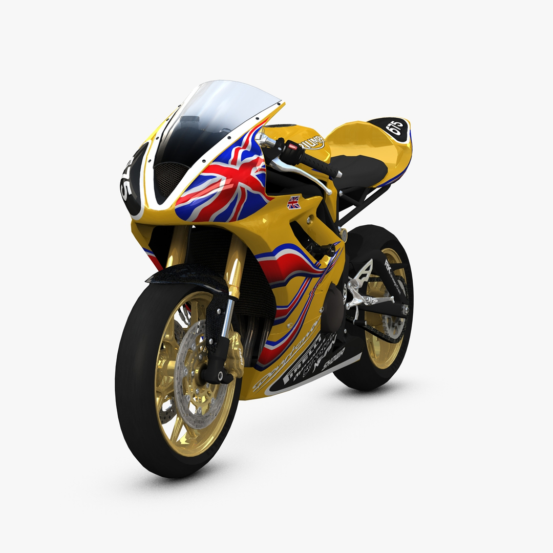 3d model daytona 675 triumph bikes