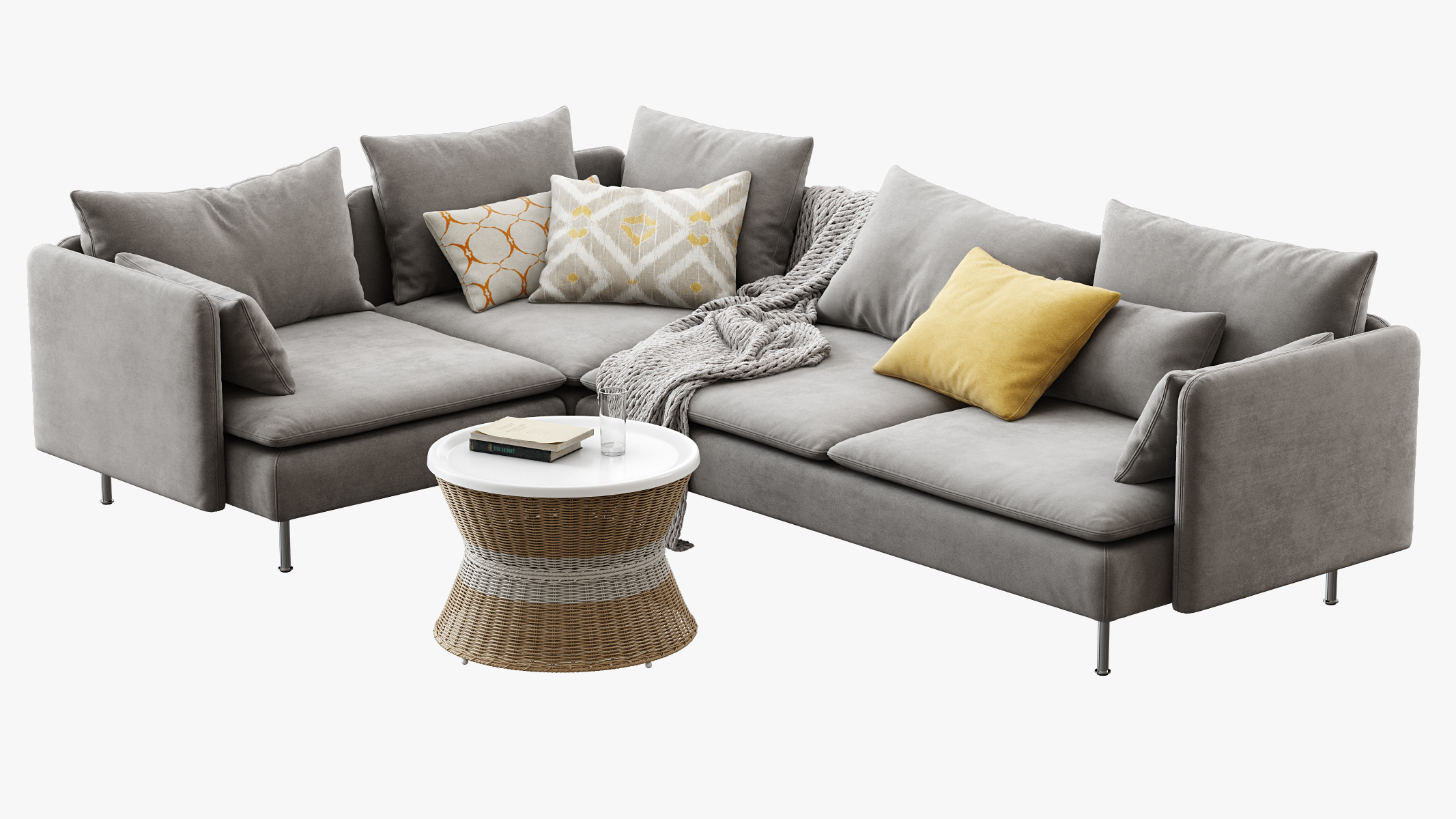 Ikea soderhamn 4-seat corner sofa 3D - TurboSquid 1296478