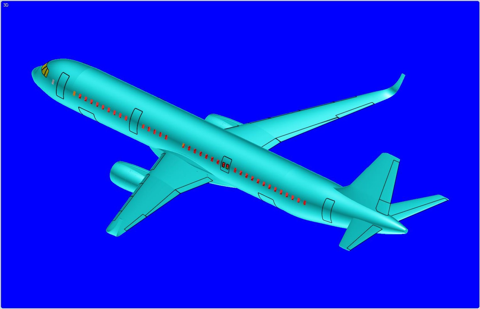 3ds Max Airbus A321 Sharklet Aircraft