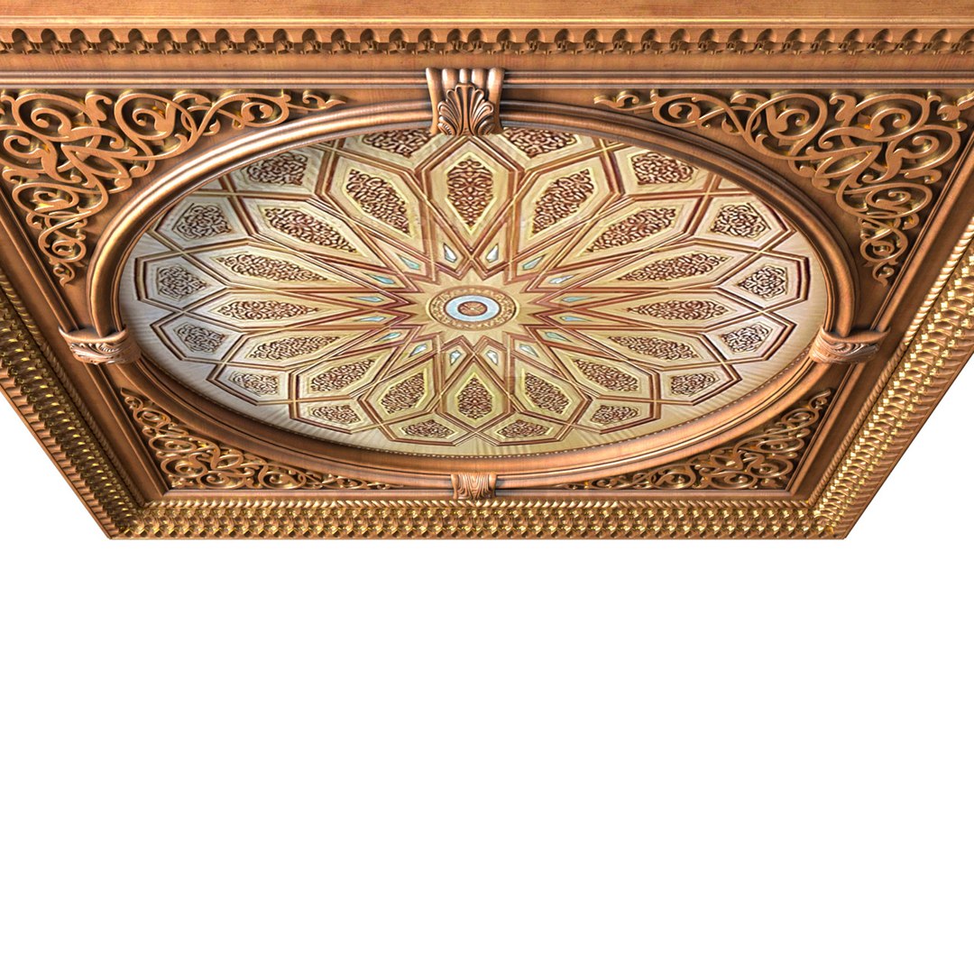 3D Ceiling In Oriental Style 3D Model - TurboSquid 1972727