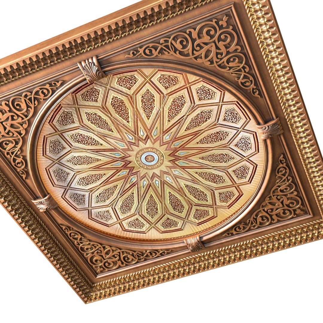 3D Ceiling In Oriental Style 3D Model - TurboSquid 1972727