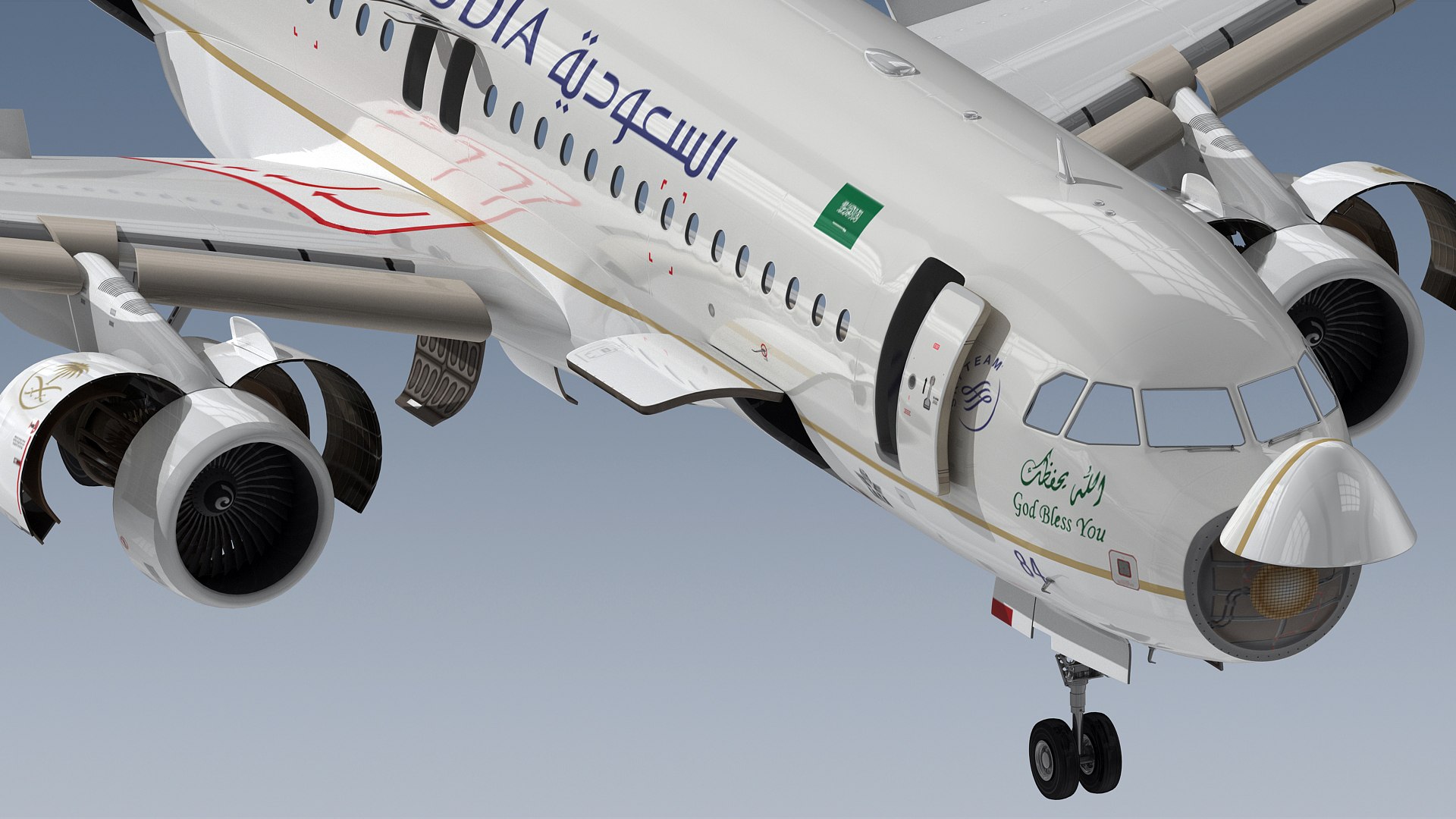 3D Airbus A320-200 Saudi Arabian Airlines - TurboSquid 2128643