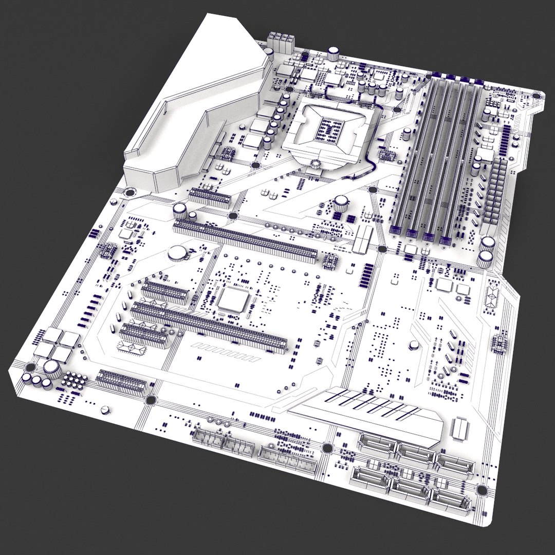 3D Motherboard Computer Model - TurboSquid 1332643