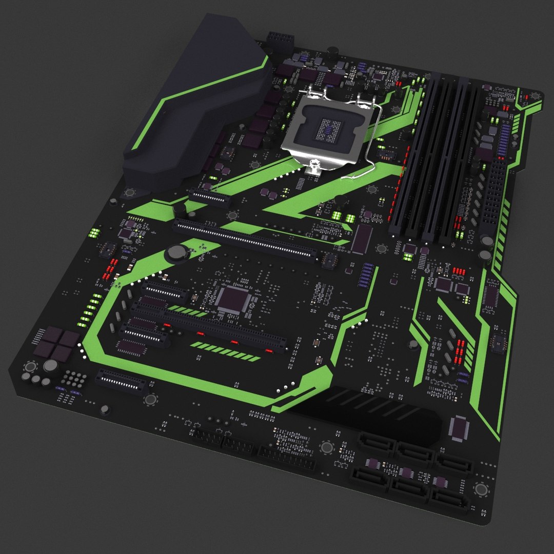 3D Motherboard Computer Model - TurboSquid 1332643
