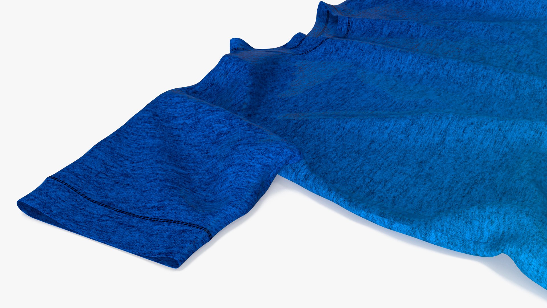 3D Blue Gradient Flat Lay T Shirt model - TurboSquid 2141590