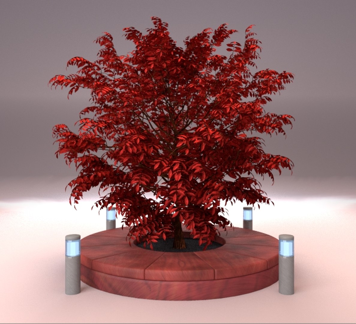 3d Model Tree Form Burning Bush