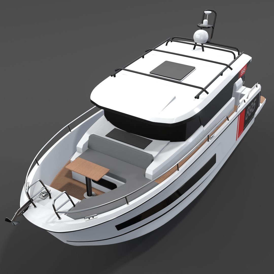 Merry Fisher 895 Sport Jeanneau Cruiser Yacht 3D Model - TurboSquid 2130140