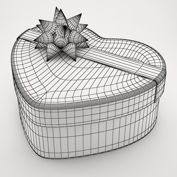 3d box heart shape model