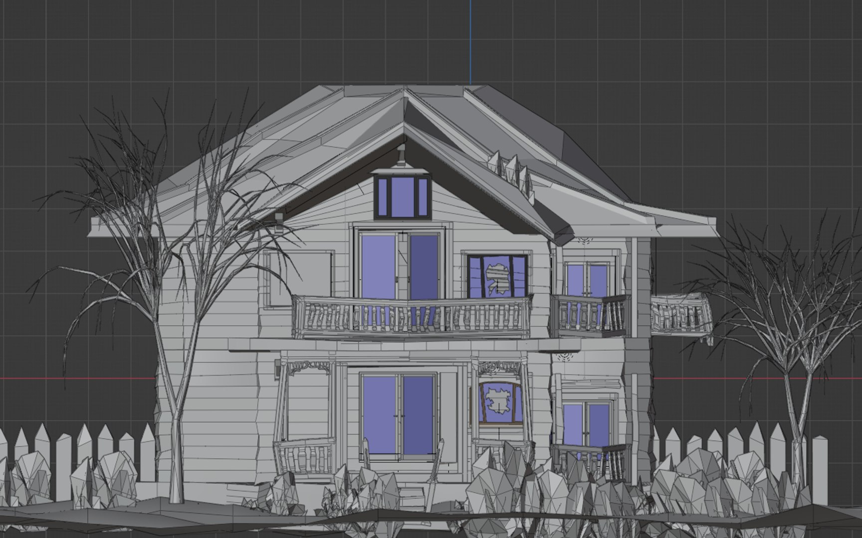 ABANDONED HAUNTED HOUSE Model - TurboSquid 1883570