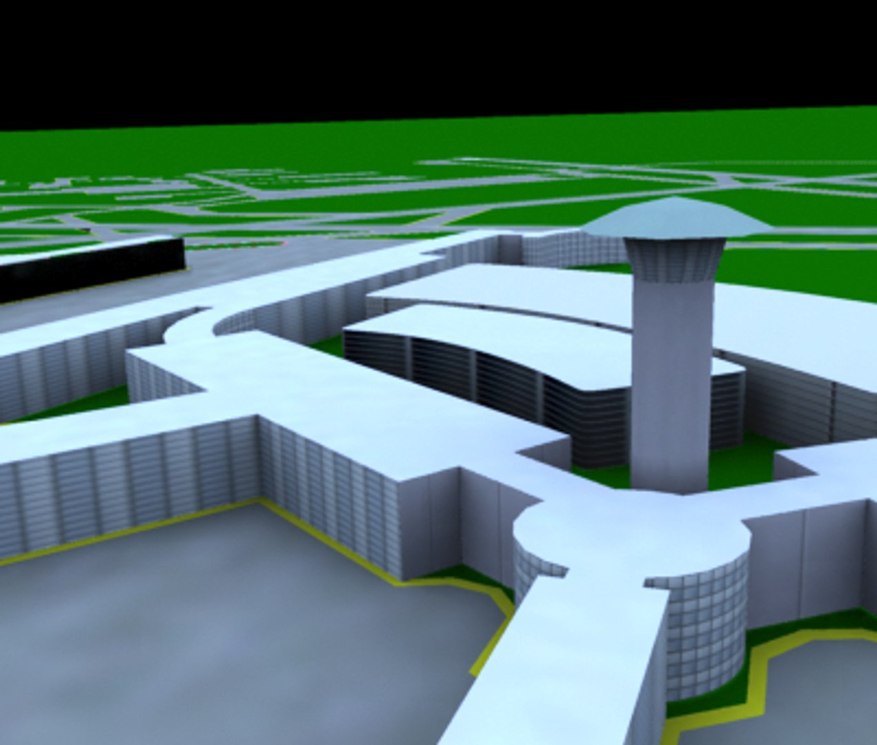 3d Chicago O Hare Airport Runway Model