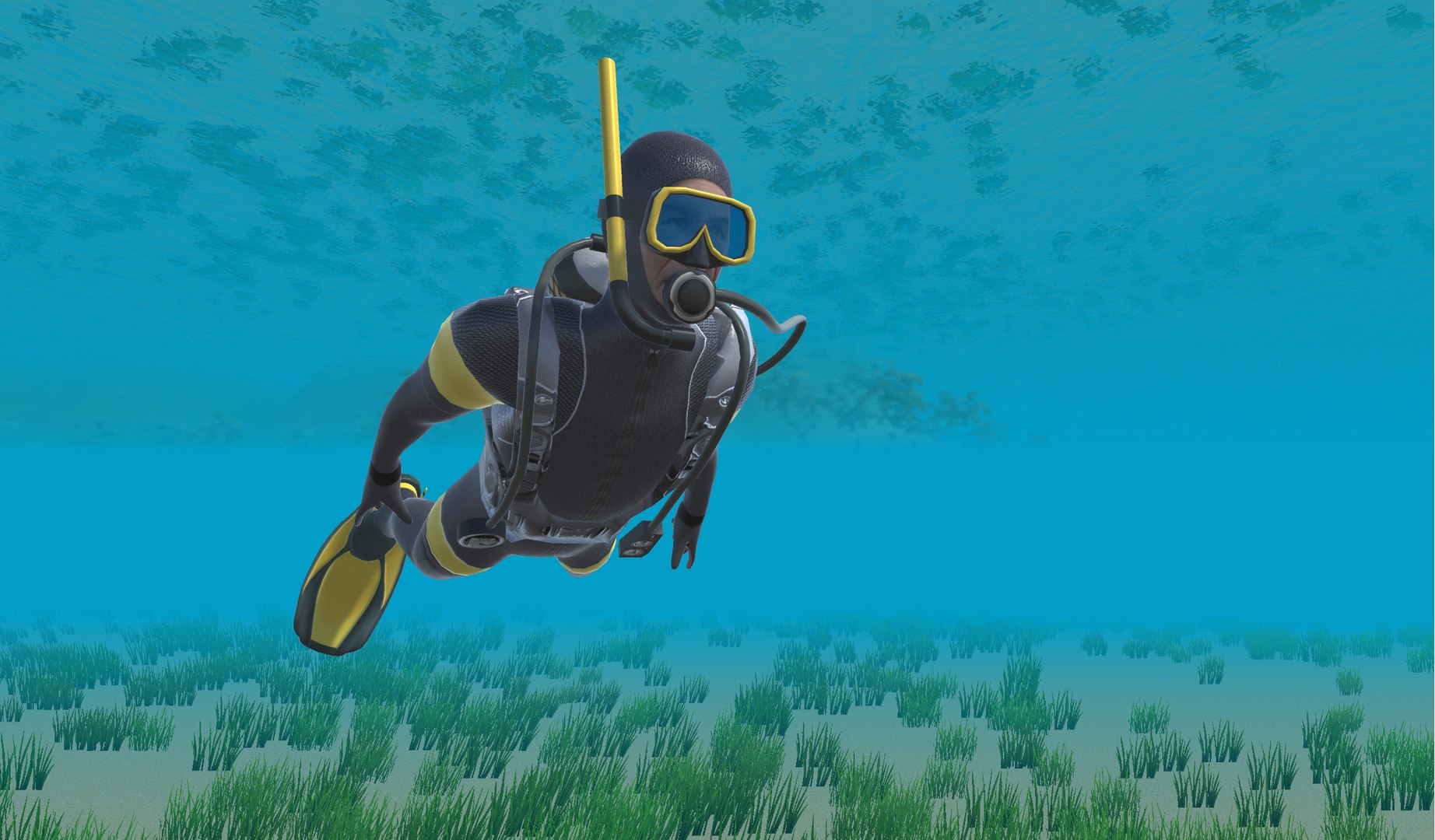 3d Scuba Diver Dive Model