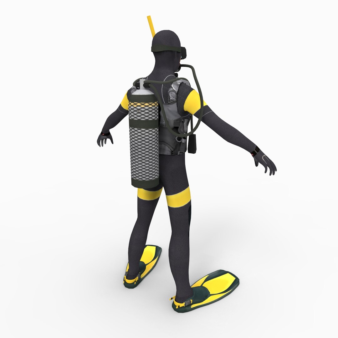 3d Scuba Diver Dive Model