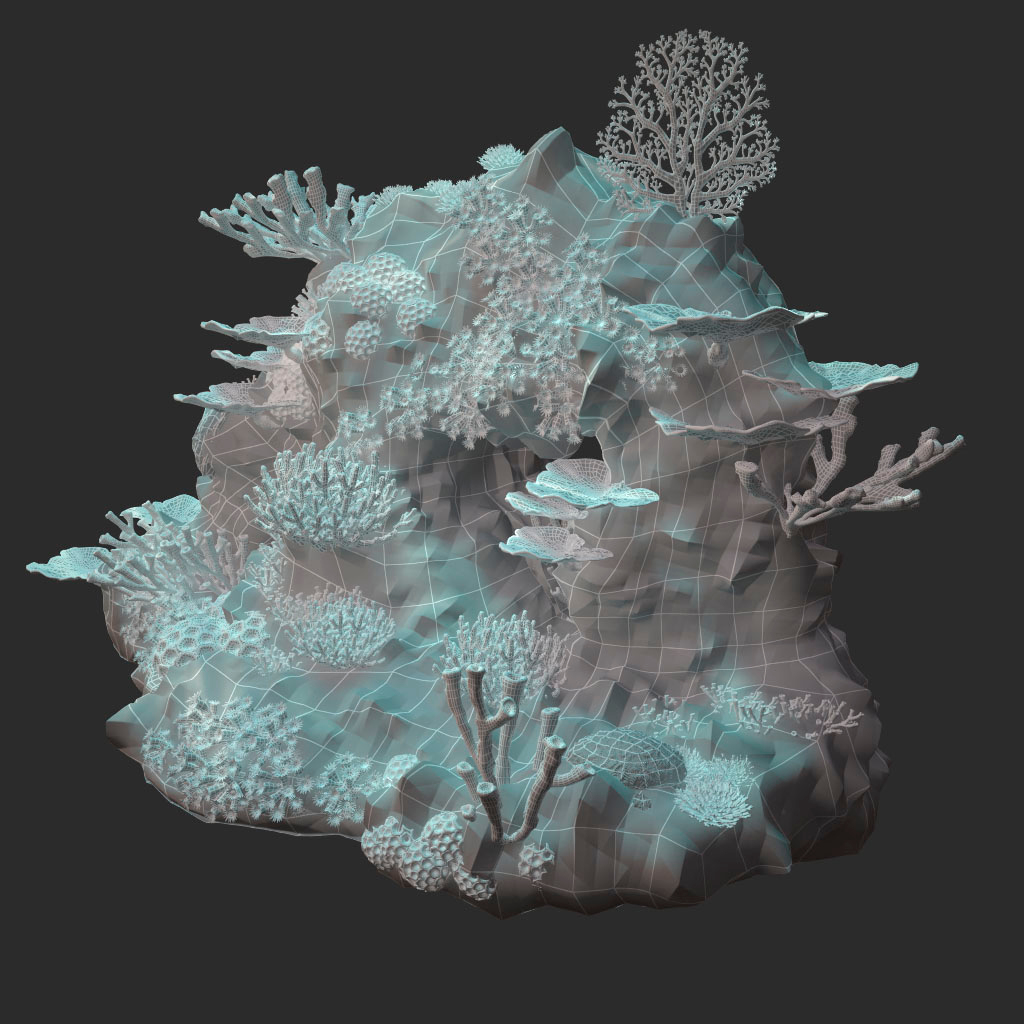 3d coralreef coral reef model