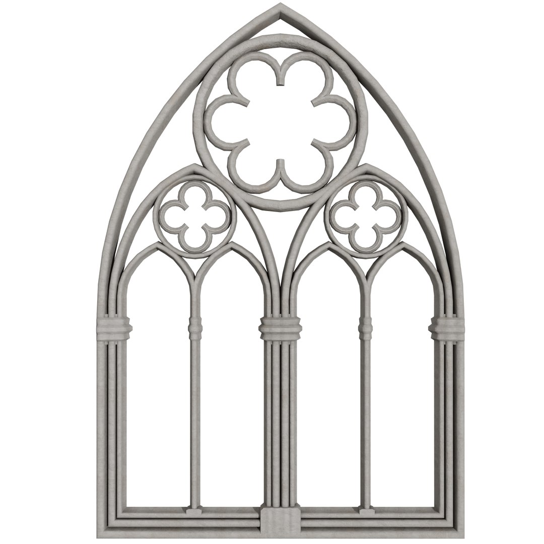 Big gothic window 4k PBR low-poly3Dモデル - TurboSquid 1961056