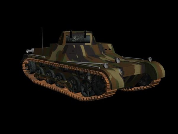3d tank german sdkfz101-pzkpfw-i-ausfb-4 model