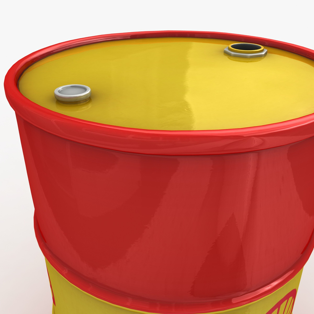 3d model realistic oil barrel shell