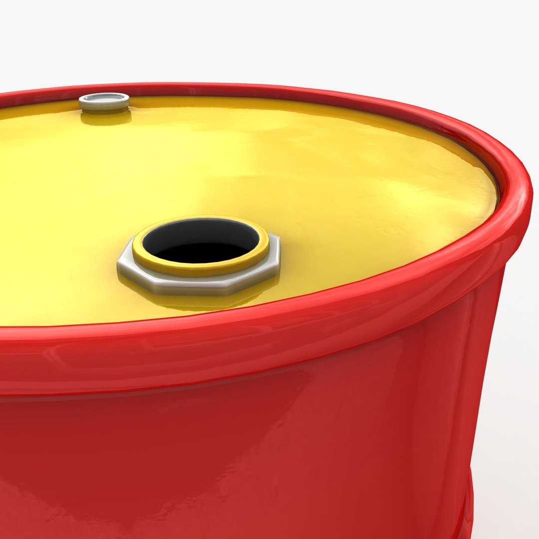3d Model Realistic Oil Barrel Shell
