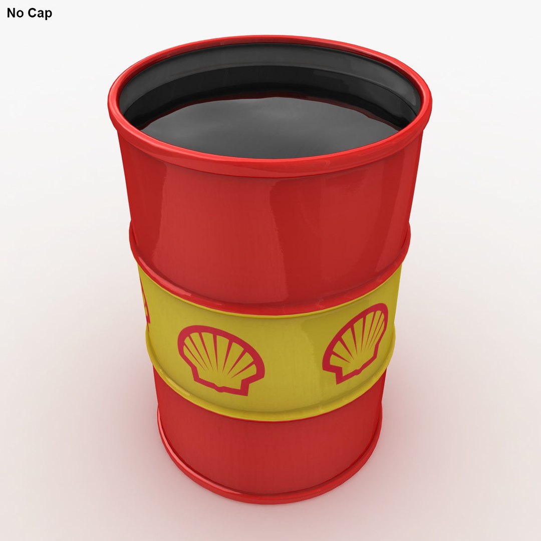 3d Model Realistic Oil Barrel Shell