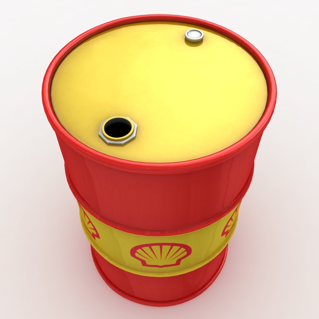 3d Model Realistic Oil Barrel Shell