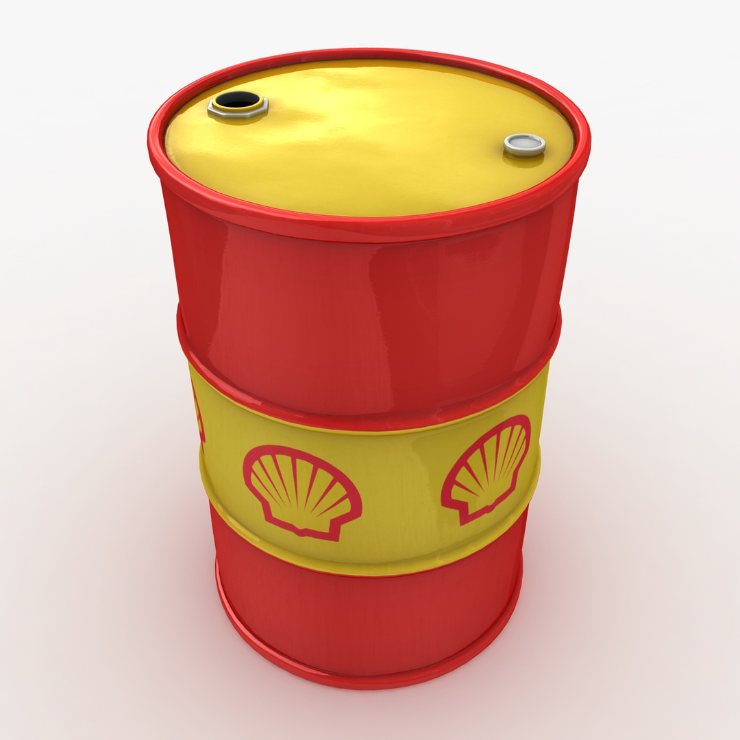 3d Model Realistic Oil Barrel Shell