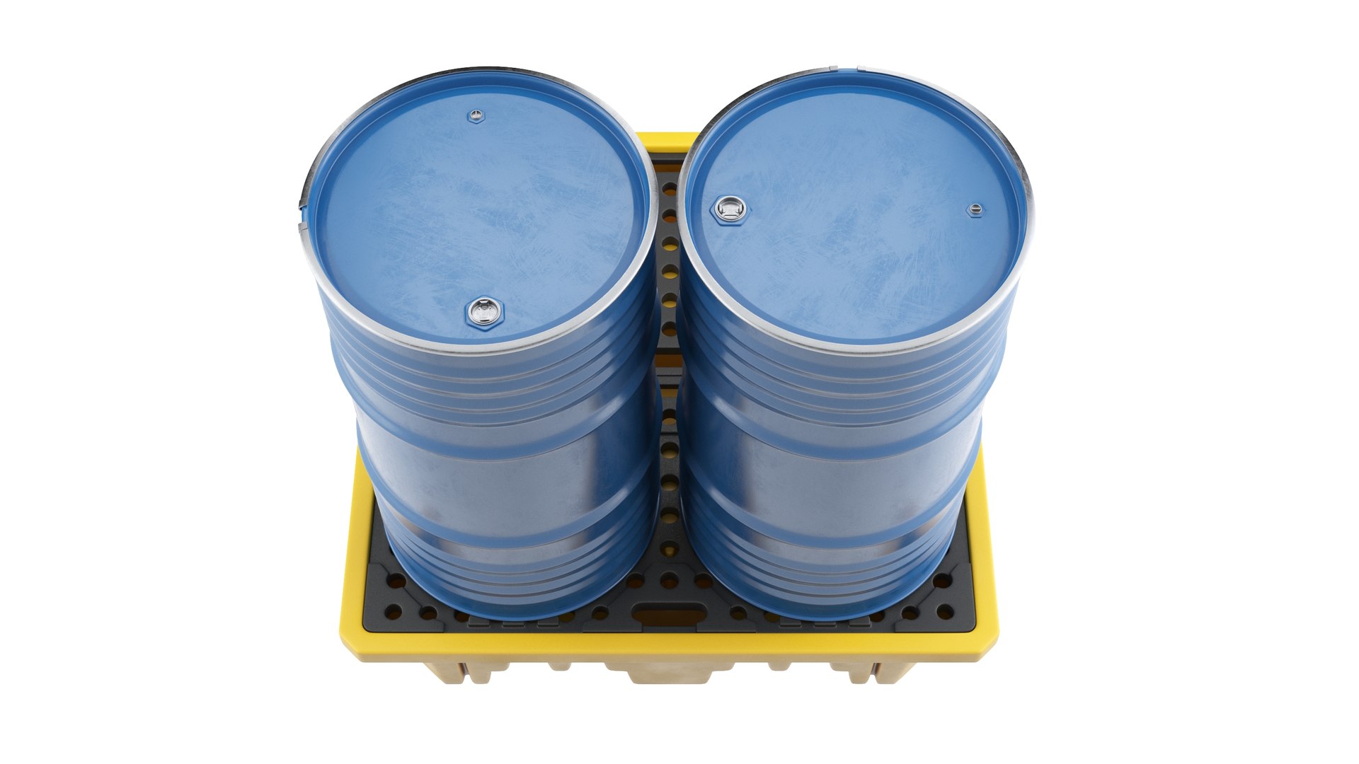 Spill Pallet With Barrels 3D Model - TurboSquid 2210077