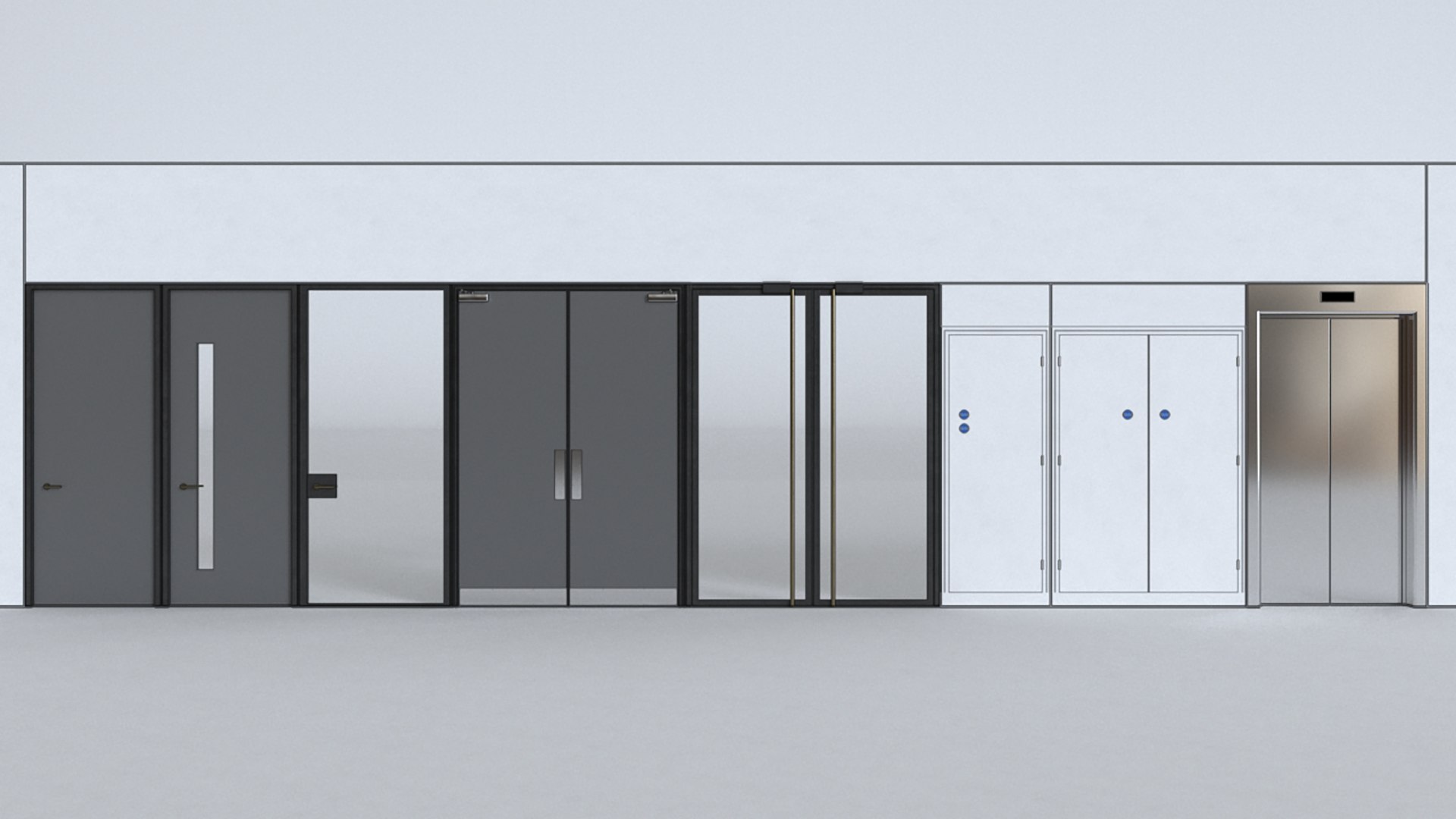 3D Procedural Shell Doors - TurboSquid 2111303