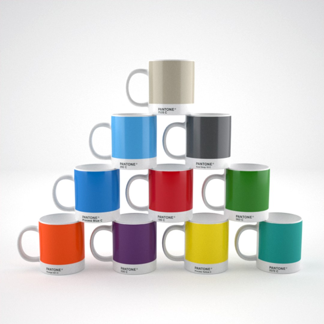 3d Model Pantone Cups