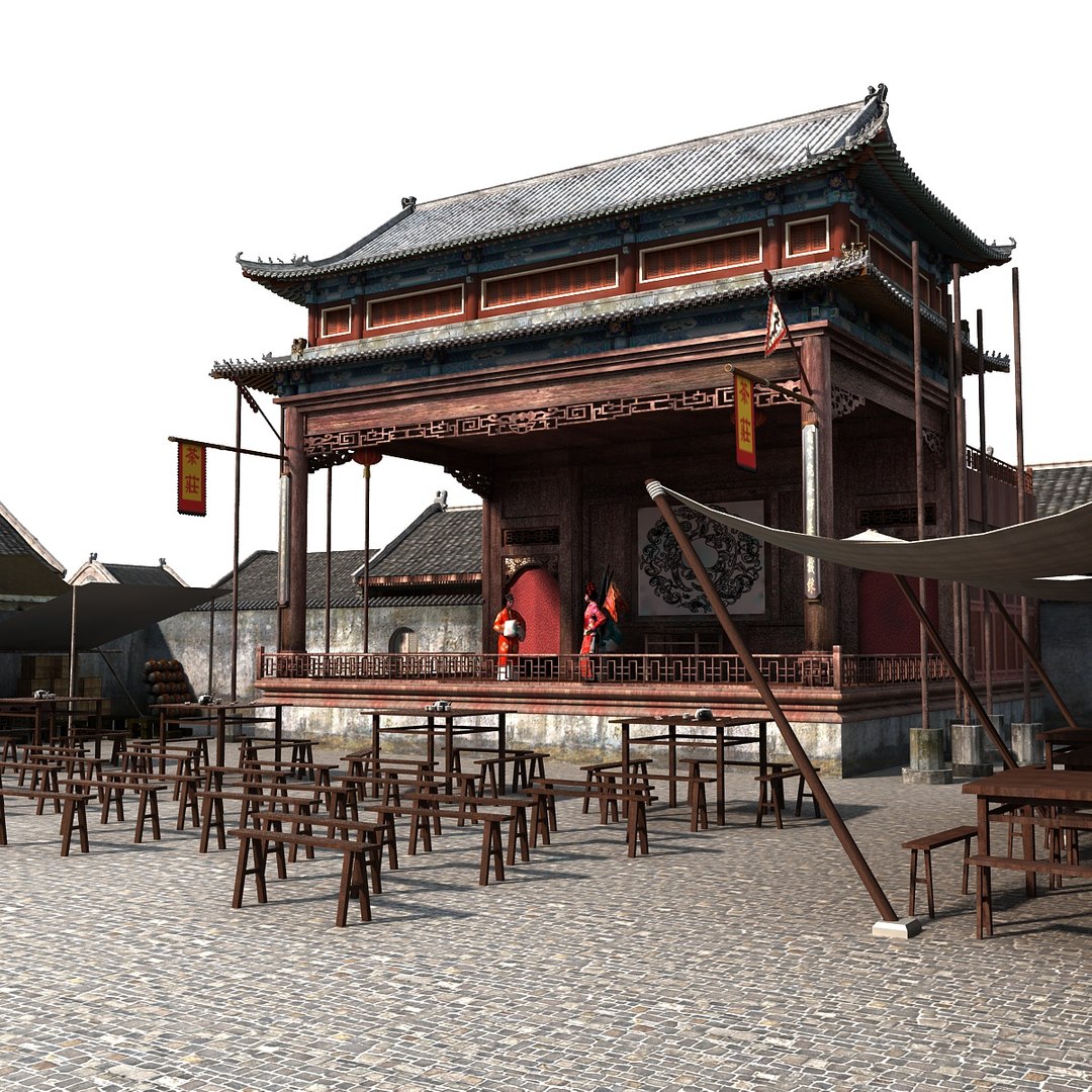 Stage ancient chinese 3D model - TurboSquid 1671288