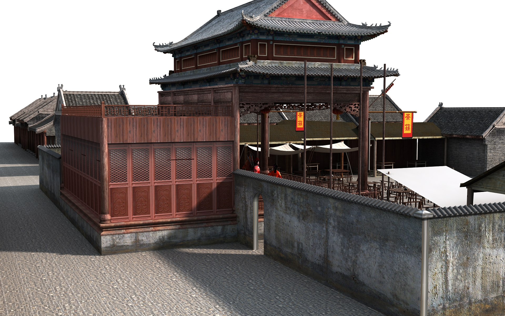 Stage ancient chinese 3D model - TurboSquid 1671288