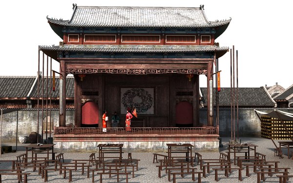 Stage ancient chinese 3D model - TurboSquid 1671288