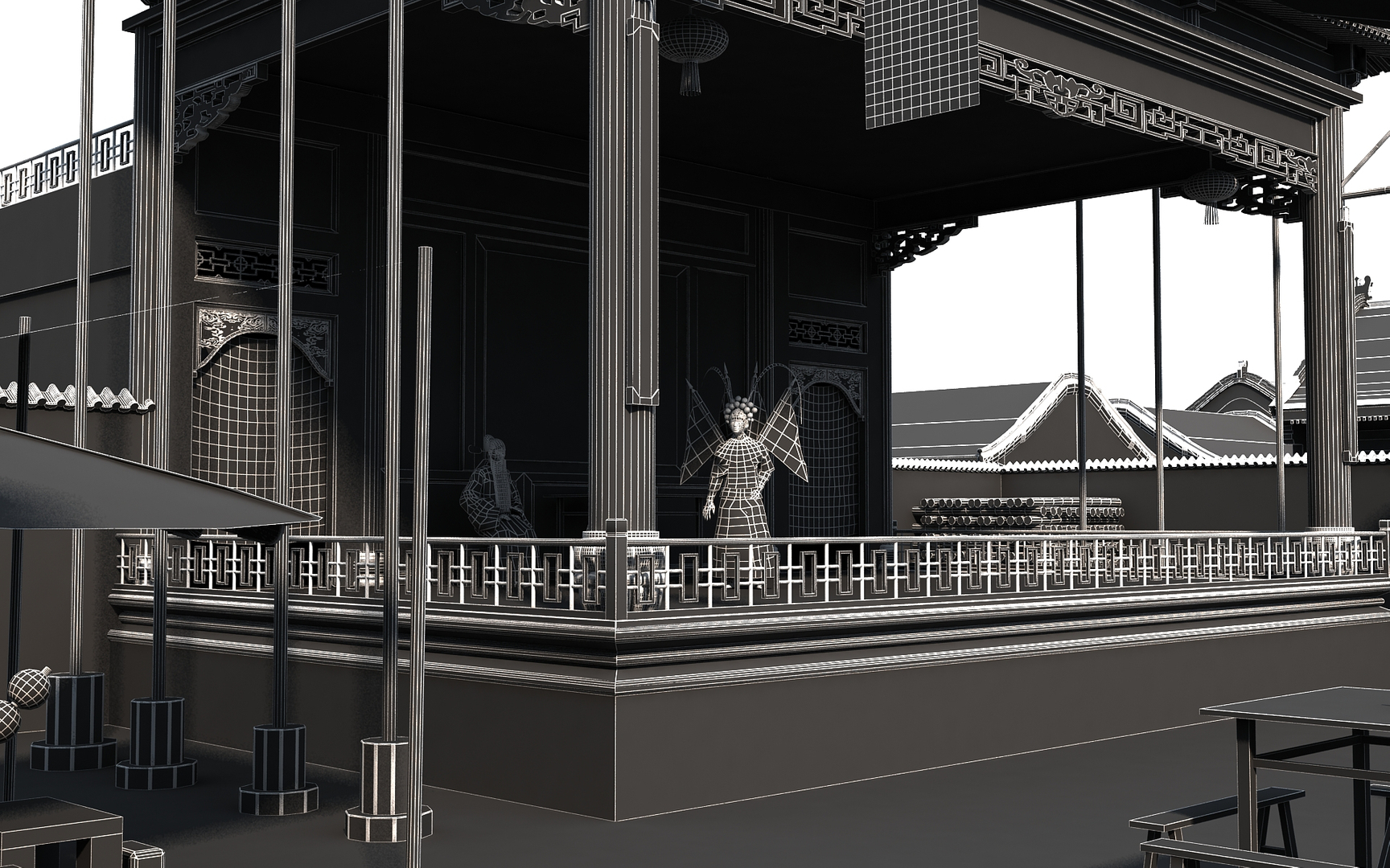 Stage ancient chinese 3D model - TurboSquid 1671288