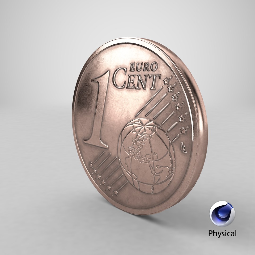 3D euro cent pbr - TurboSquid 1700138