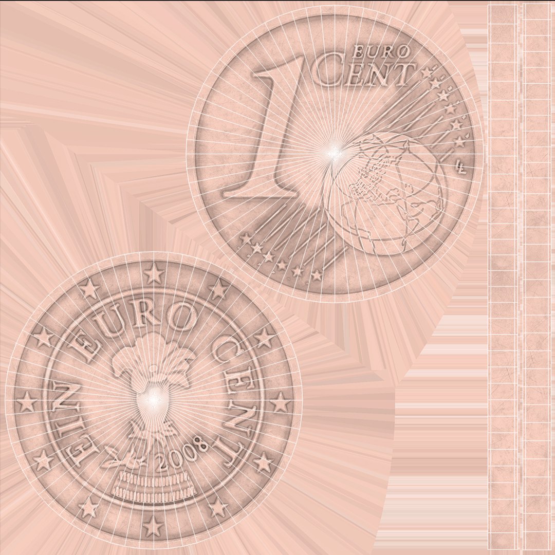 3D euro cent pbr - TurboSquid 1700138