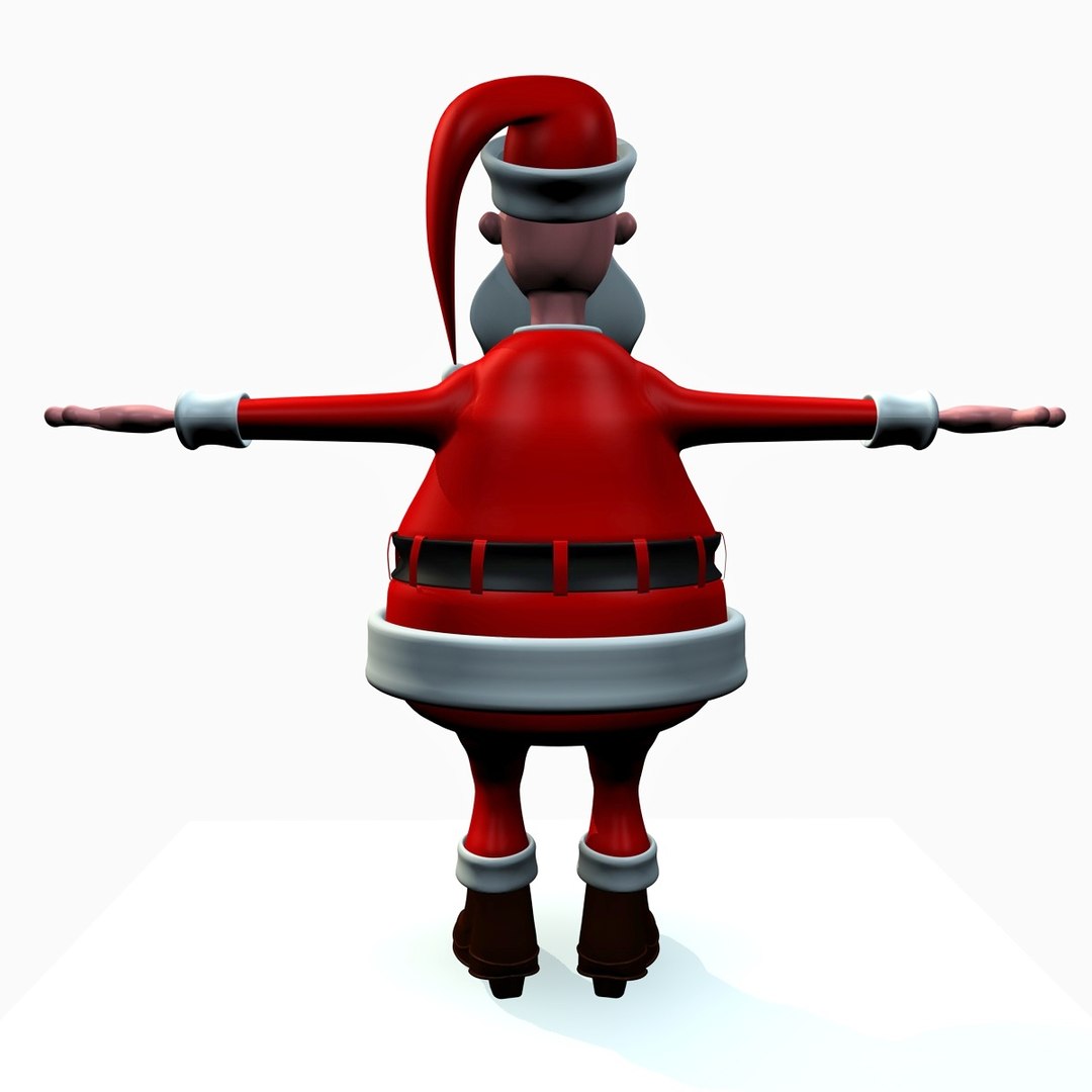 3ds Cartoon Character Ted Santa Claus